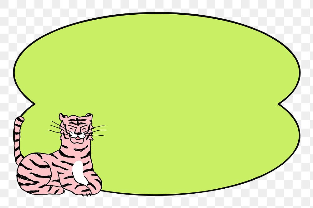 Cute tiger png frame sticker, | Premium PNG Sticker - rawpixel
