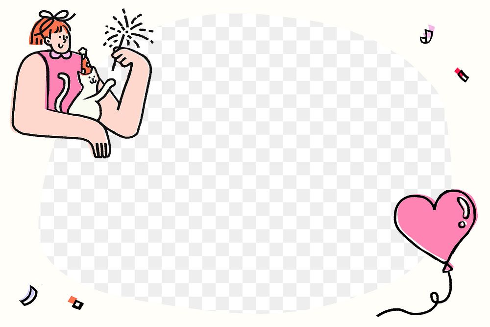 Cute Cat Frame PNG Images | Free Photos, PNG Stickers, Wallpapers ...