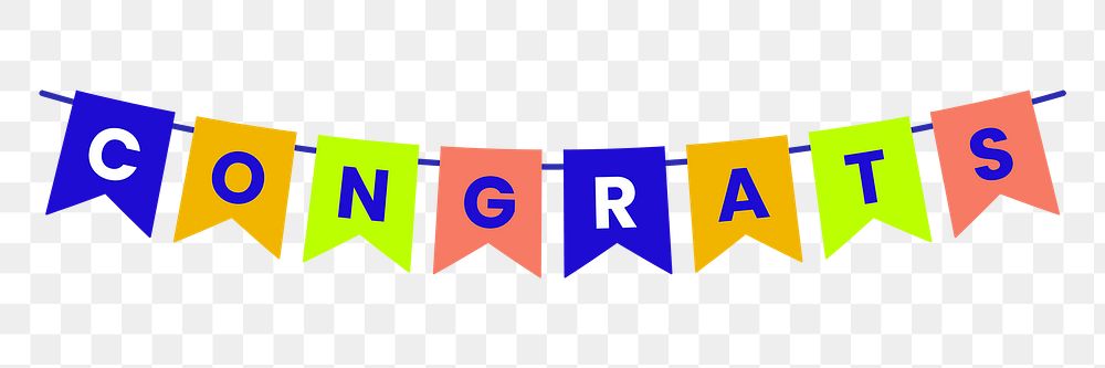 Png congrats banner clipart, celebration | Premium PNG - rawpixel