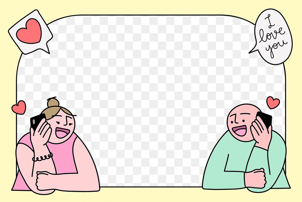 Online dating png frame, transparent | Premium PNG - rawpixel