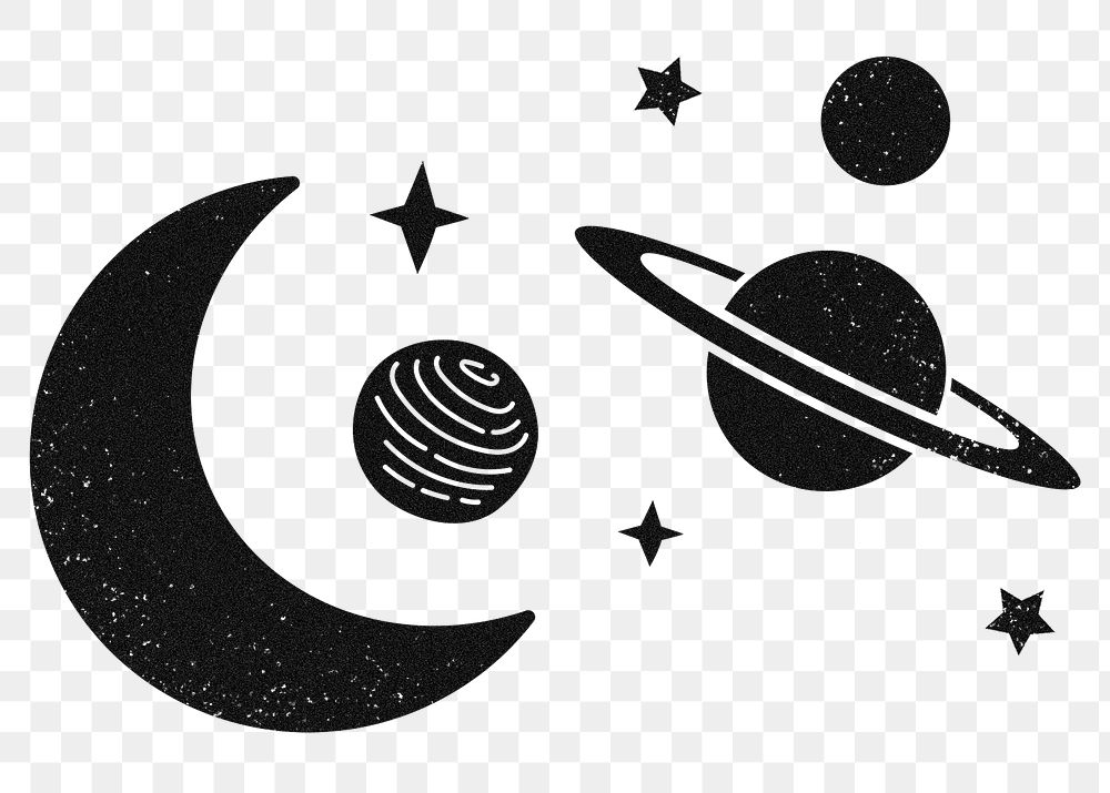 Galaxy png sticker, black planet, | Premium PNG - rawpixel