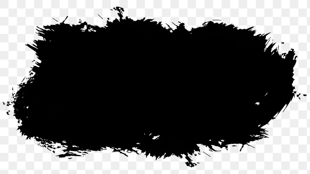 Black brush ink banner png | Premium PNG Sticker - rawpixel