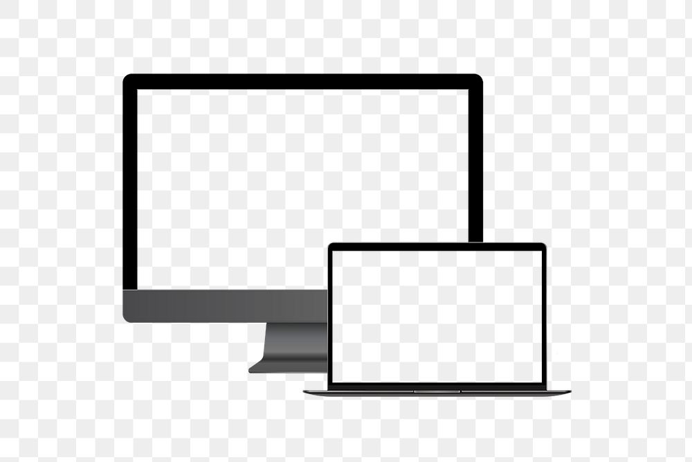 Blank computer screen mockups illustration | Premium PNG - rawpixel