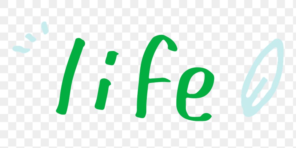 Life doodle typography design element | Premium PNG Sticker - rawpixel