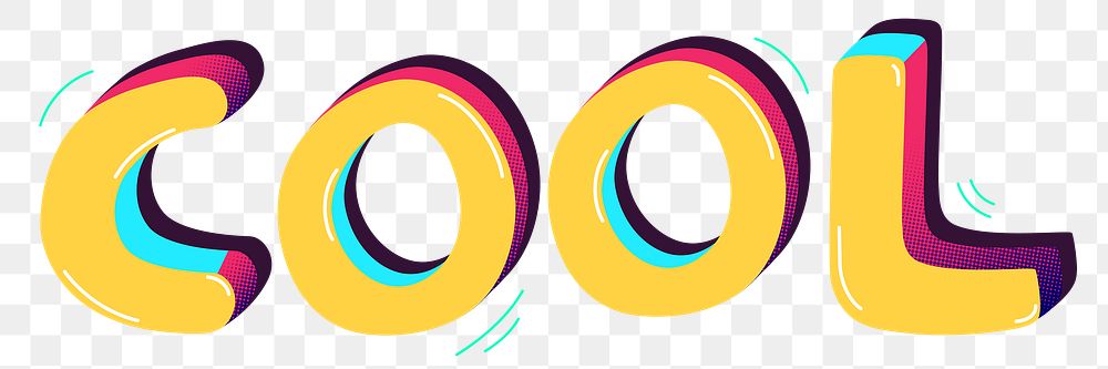 Cool funky png word typography | Premium PNG Sticker - rawpixel