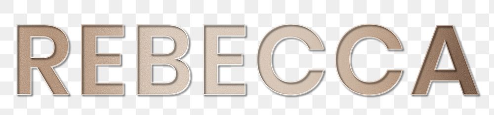 Rebecca typography gold design element | Premium PNG Sticker - rawpixel