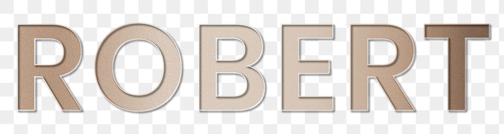 Robert typography in gold design | Free PNG Sticker - rawpixel