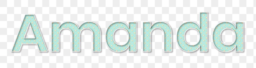 Amanda png typography pastel font | Premium PNG Sticker - rawpixel