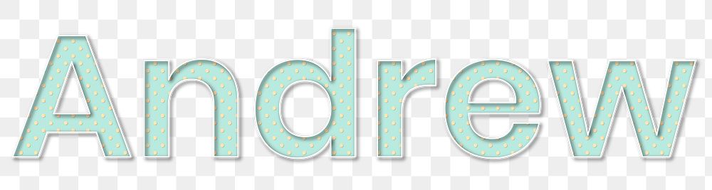 Andrew png typography pastel font | Premium PNG Sticker - rawpixel