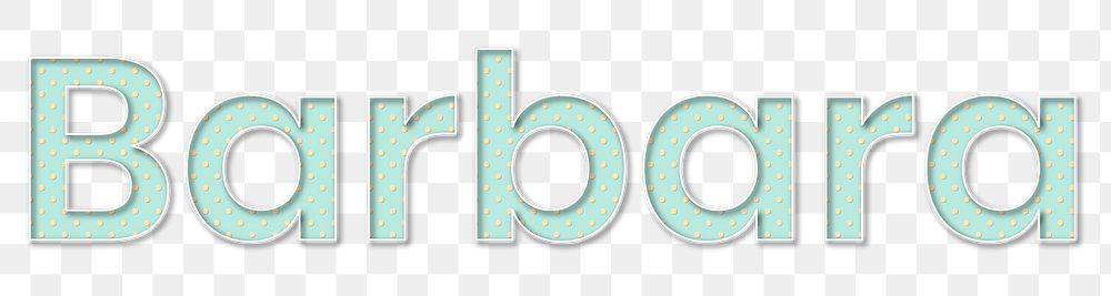 Barbara png typography pastel script | Premium PNG Sticker - rawpixel