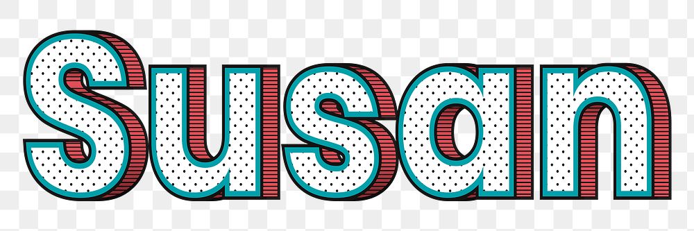 Susan png name halftone word | Premium PNG Sticker - rawpixel