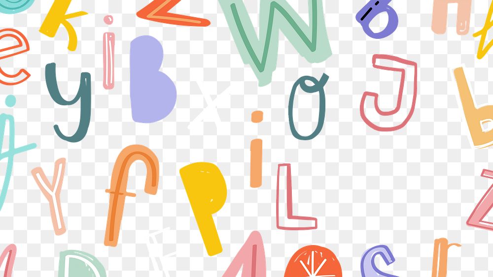 Alphabet png doodle typography font | Free PNG Sticker - rawpixel