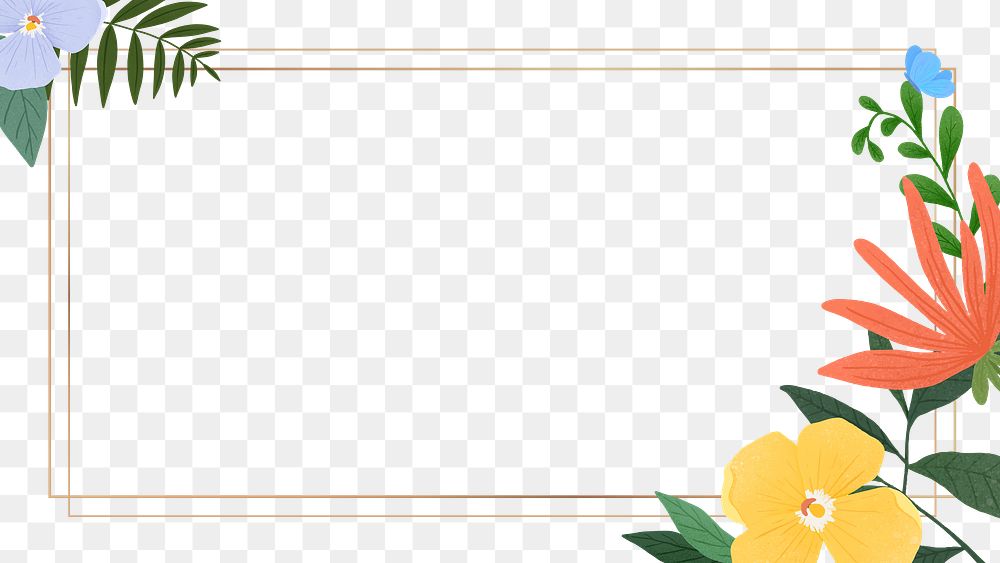 Rectangle tropical foliage frame png | Premium PNG - rawpixel