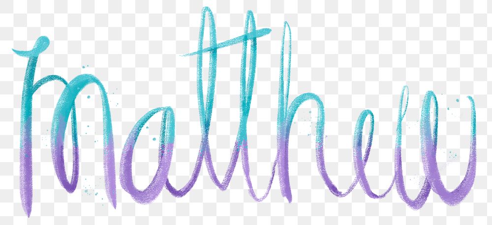 Matthew png hand lettering font | Premium PNG - rawpixel