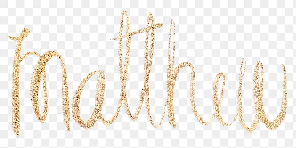 Matthew sparkling gold font png | Premium PNG - rawpixel