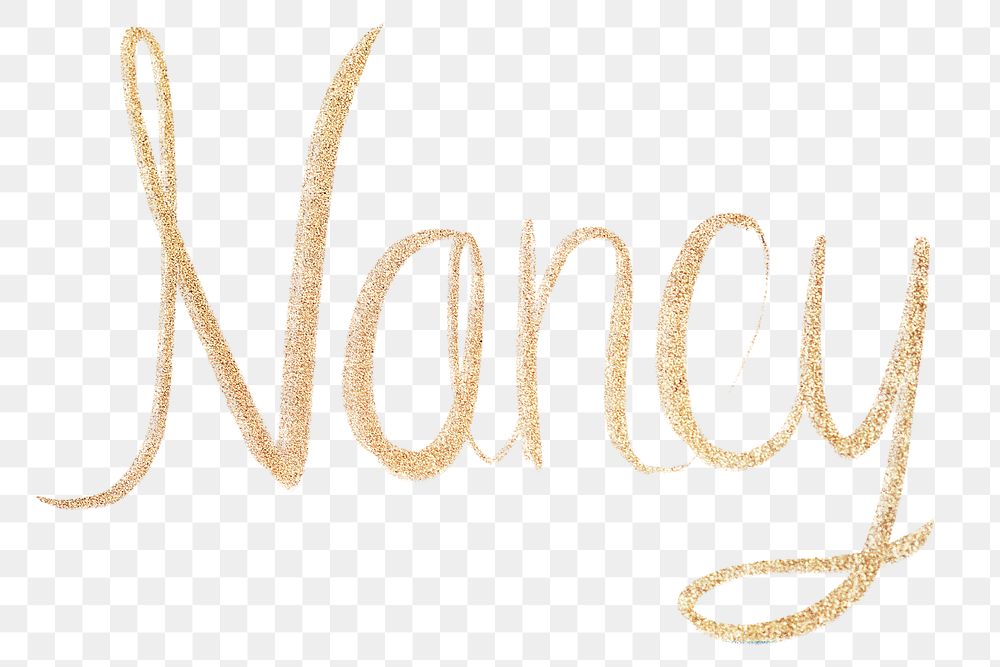 Nancy cursive gold font png | Premium PNG - rawpixel