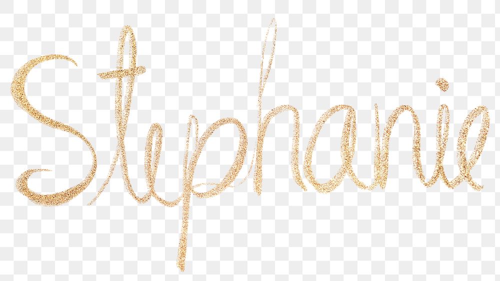 Stephanie png sparkling gold font | Premium PNG - rawpixel