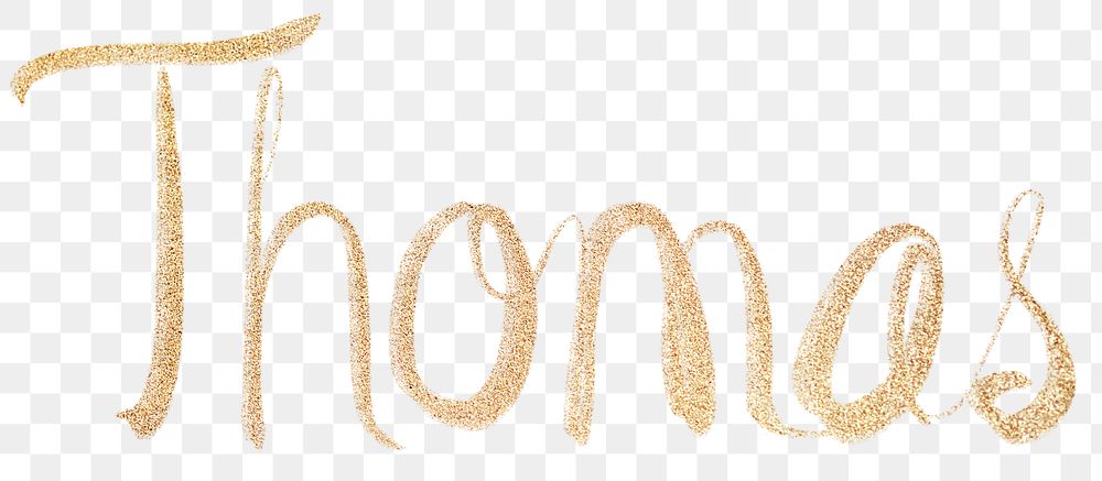 Thomas shimmery gold font png | Premium PNG - rawpixel