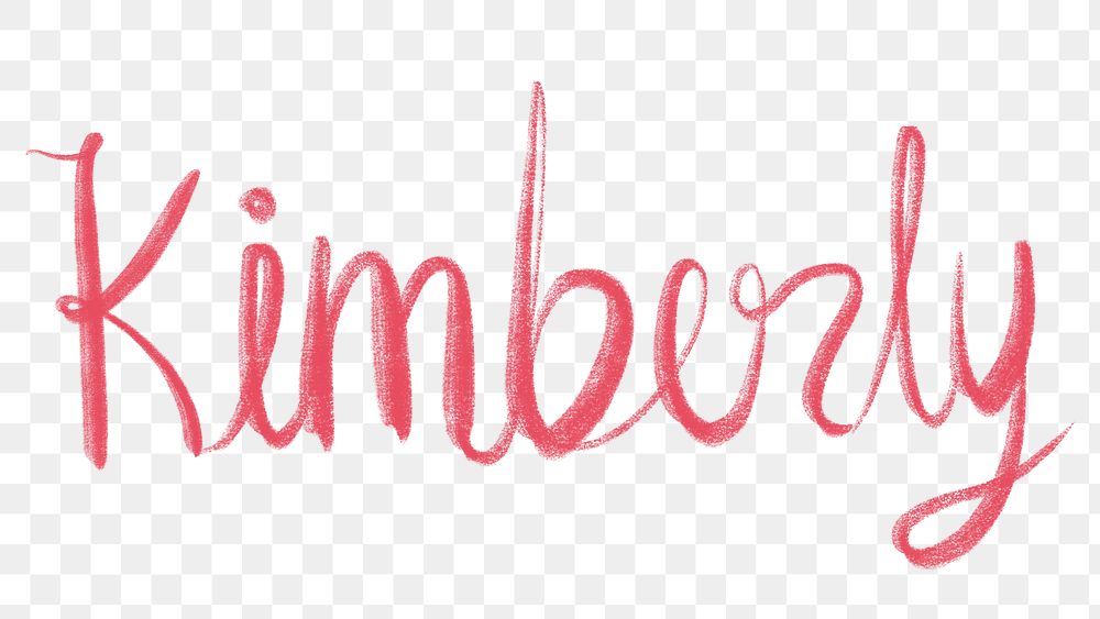 Kimberly png hand lettering font | Premium PNG - rawpixel