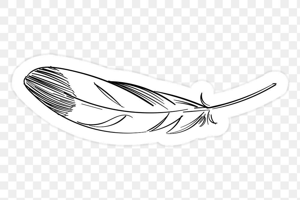 Black white feature sticker transparent | Premium PNG Sticker - rawpixel