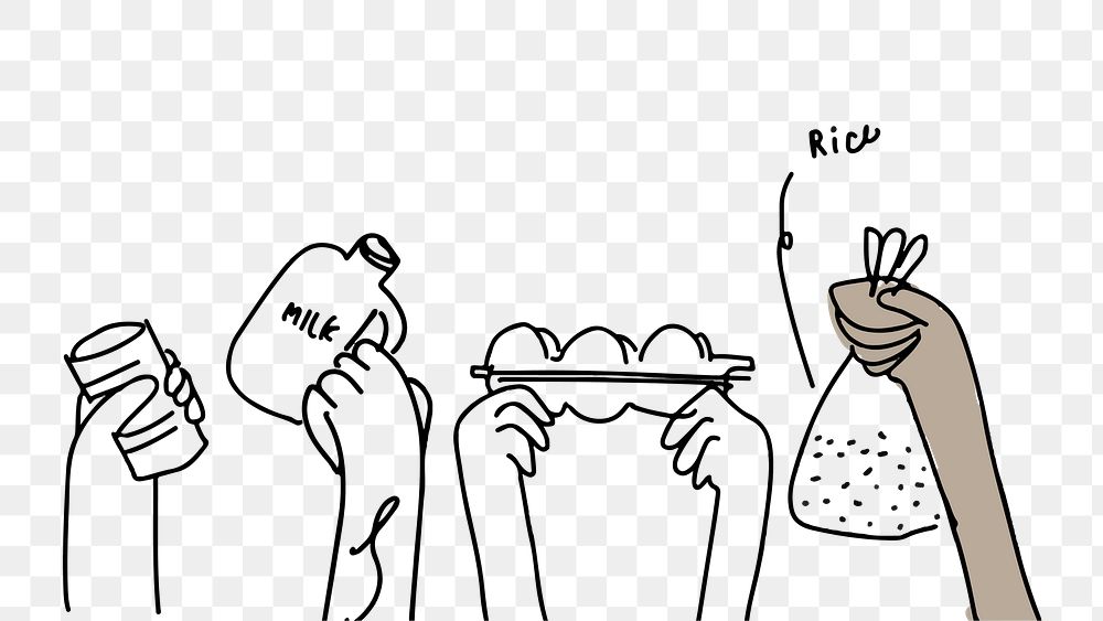 PNG food donation sticker doodle | Premium PNG Sticker - rawpixel