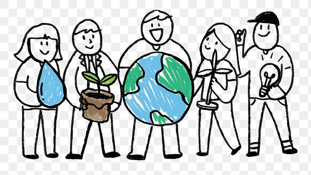 Environment doodle png, reforestation concept | Premium PNG Sticker ...