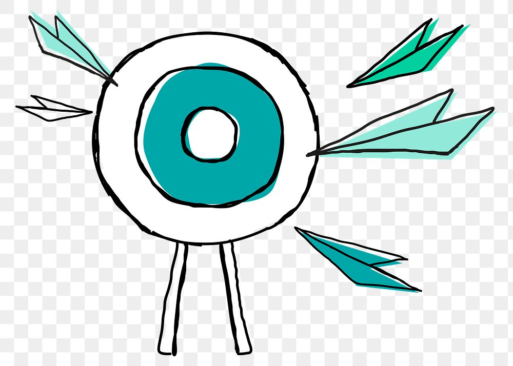 Green hand drawn darts transparent | Premium PNG Sticker - rawpixel