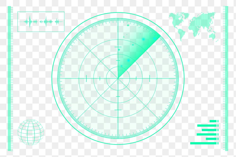 Png green global radar monitor | Premium PNG Sticker - rawpixel