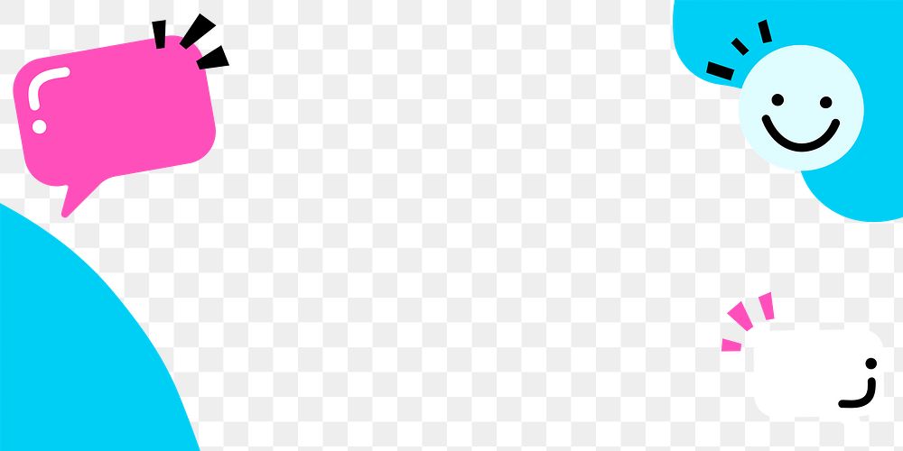 Blue border png pink message | Premium PNG - rawpixel