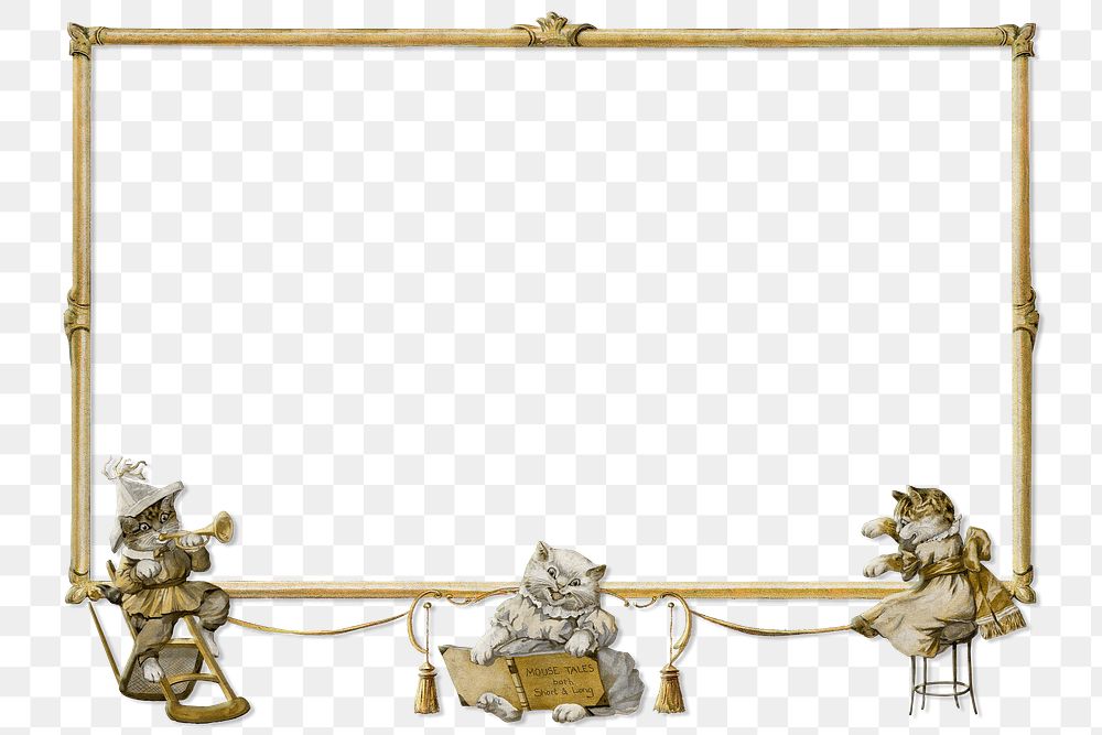 Rectangle cat frame design element | Premium PNG - rawpixel