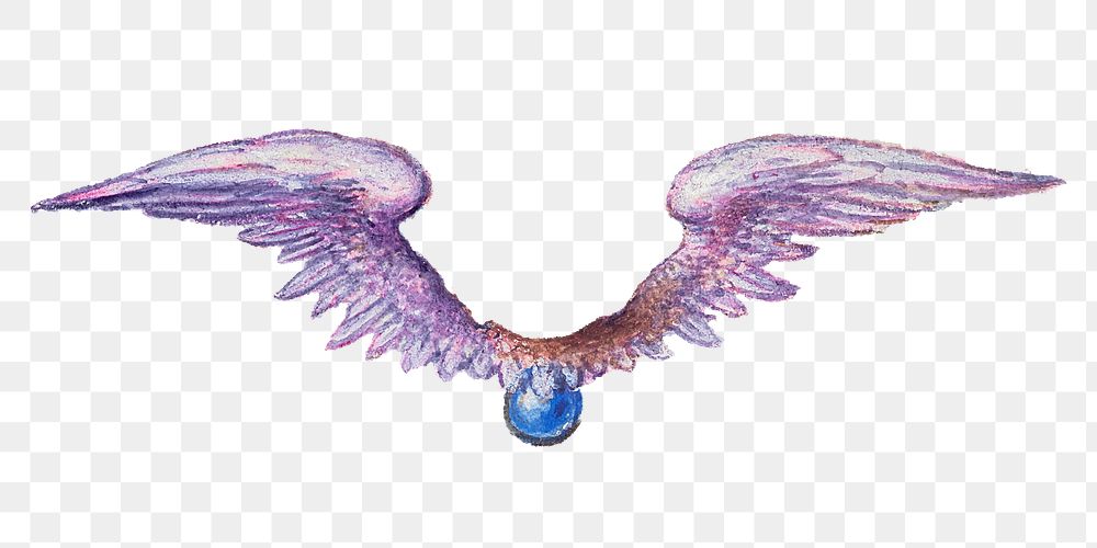 Purple mythical wings png painting | Premium PNG Sticker - rawpixel