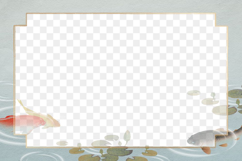 Koi fish frame design element | Free PNG - rawpixel