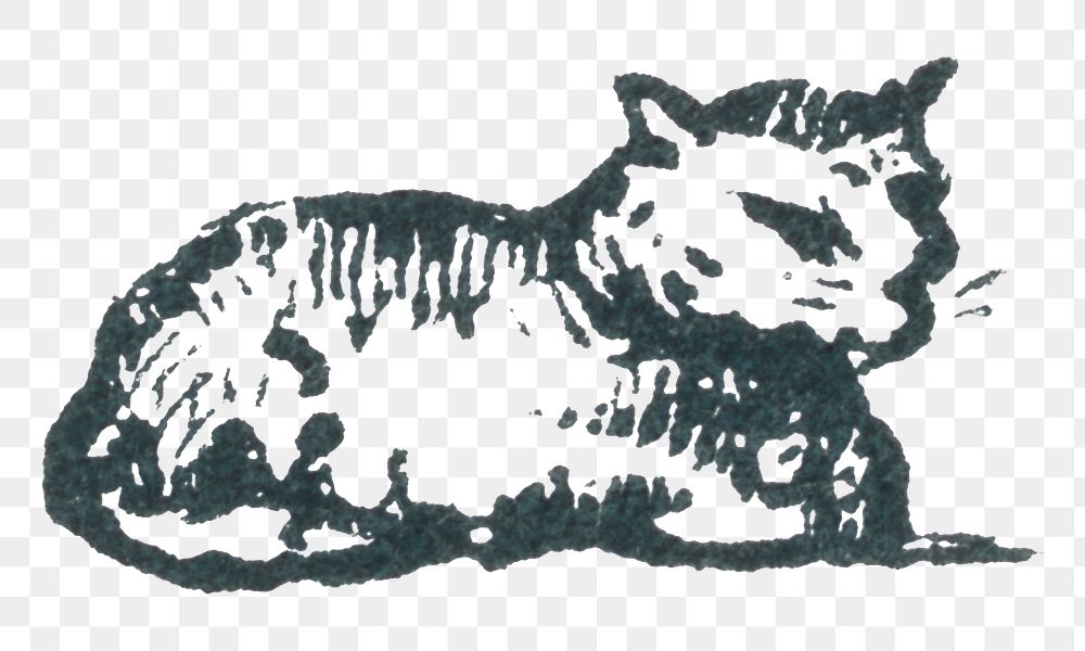 Classic png cat icon vintage | Free PNG Sticker - rawpixel