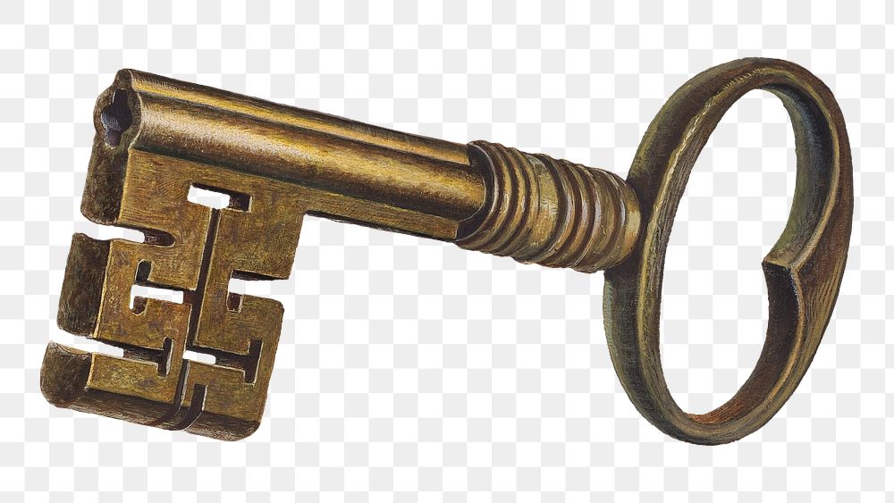 Vintage brass key png illustration, | Premium PNG Sticker - rawpixel