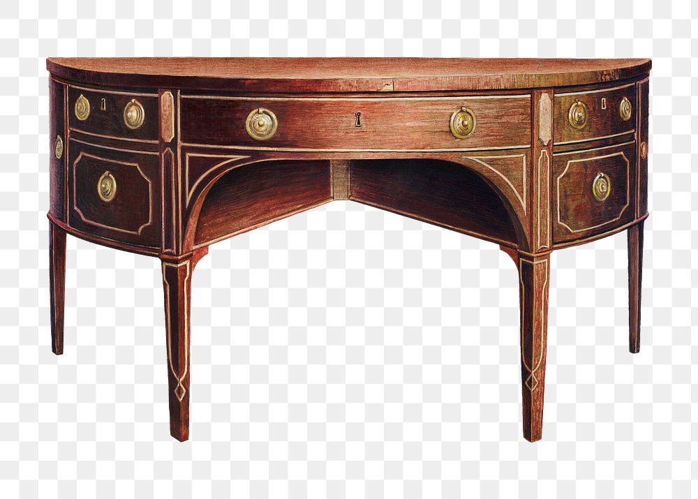 Vintage sideboard png illustration, remixed | Premium PNG Sticker ...