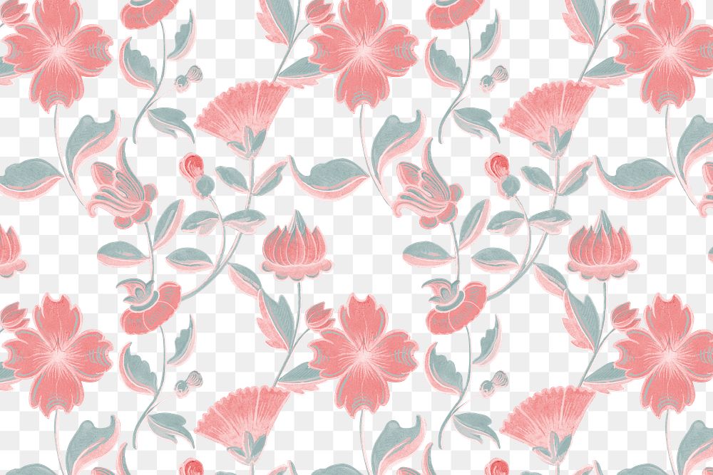 Vintage Pink Floral Pattern Transparent | Free Png - Rawpixel