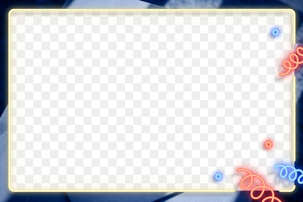 Blue and red neon frame | Free PNG - rawpixel