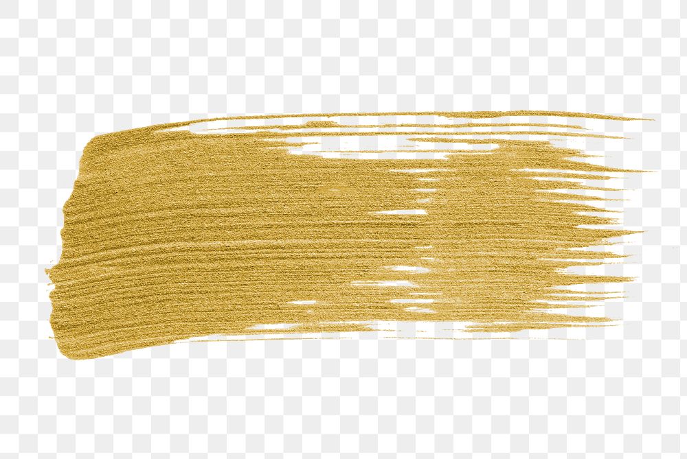 Festive metallic gold paint brush | Premium PNG Sticker - rawpixel