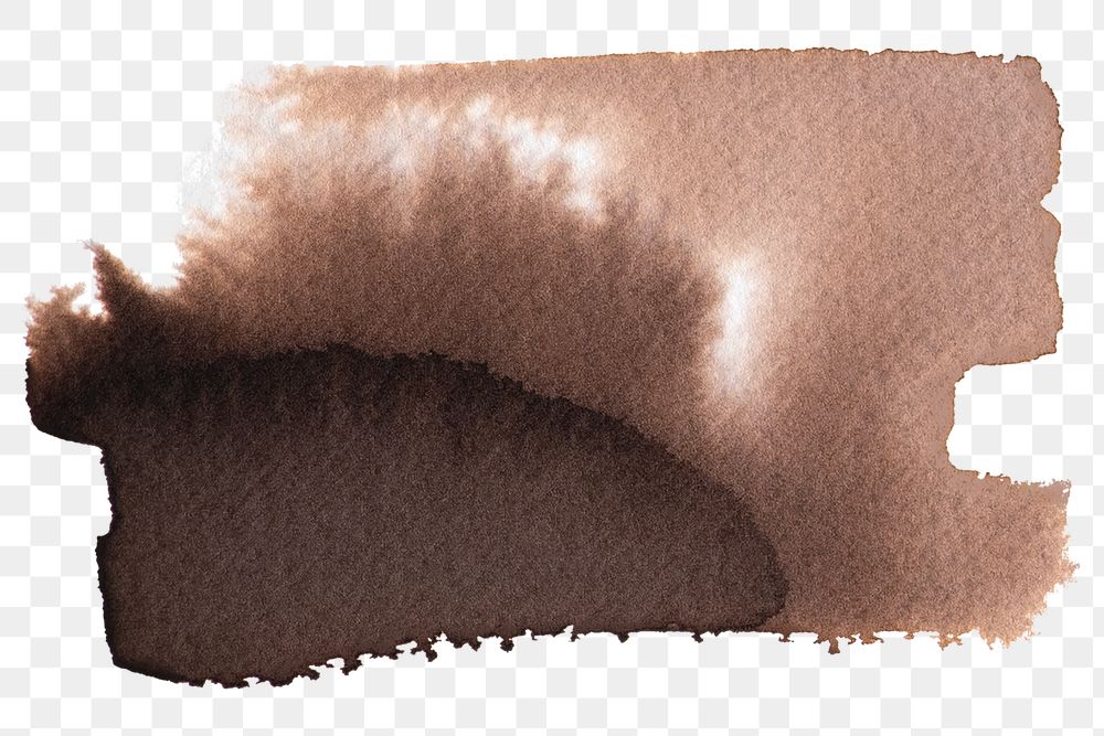 Brown watercolor brush stroke transparent | Premium PNG Sticker - rawpixel