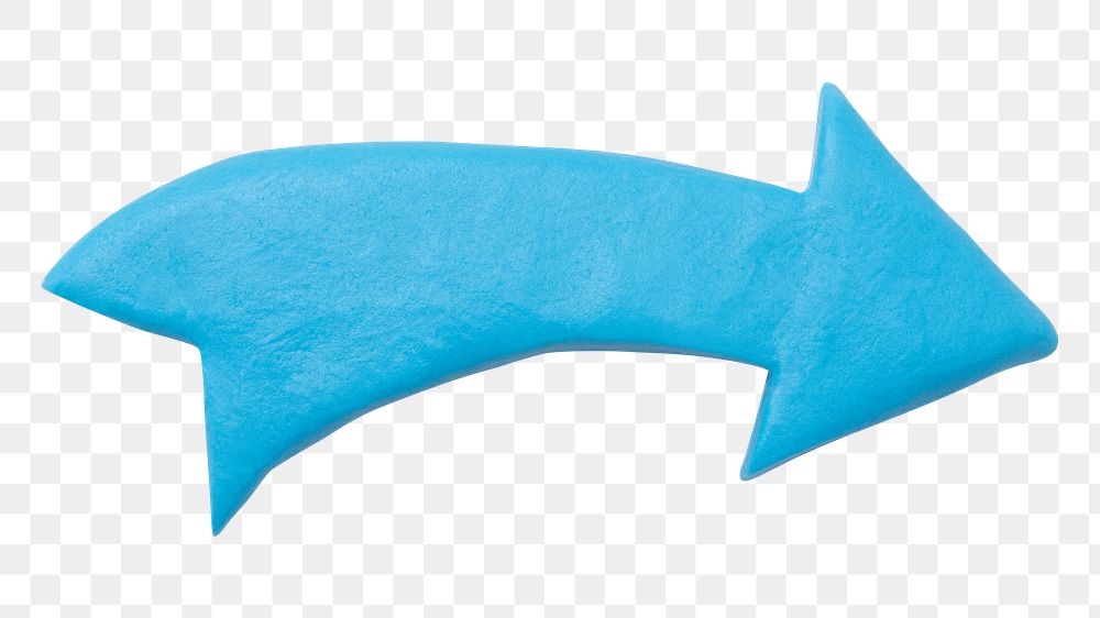 Arrow png blue clay texture | Premium PNG Sticker - rawpixel