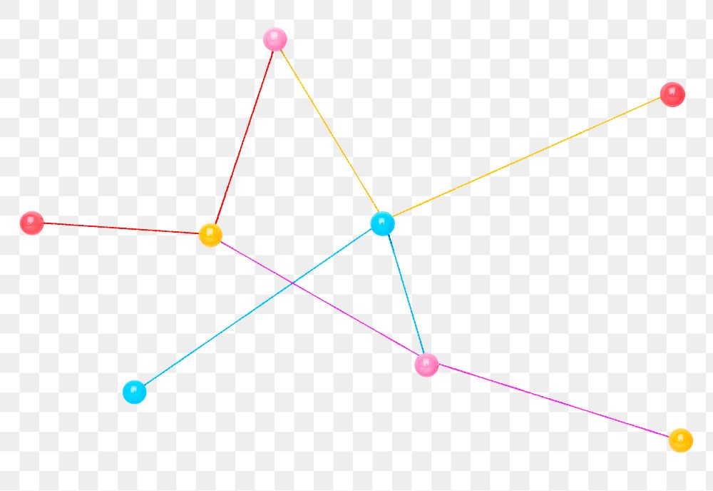 Connecting dots png, network sticker, | Free PNG Sticker - rawpixel
