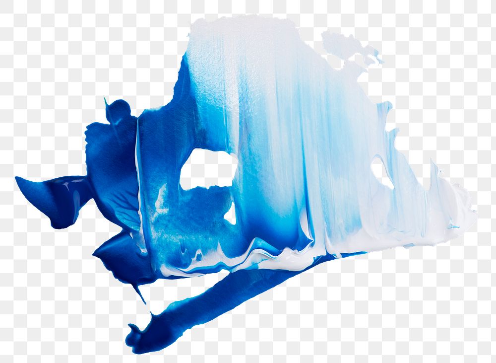 Blue paint smudge textured png | Premium PNG Sticker - rawpixel