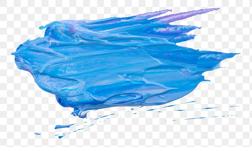 Blue paint smudge textured png | Premium PNG Sticker - rawpixel