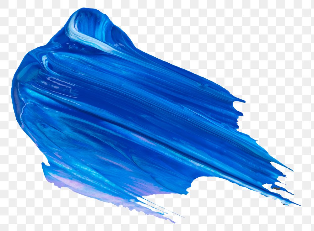 Blue paint smudge textured png | Premium PNG Sticker - rawpixel