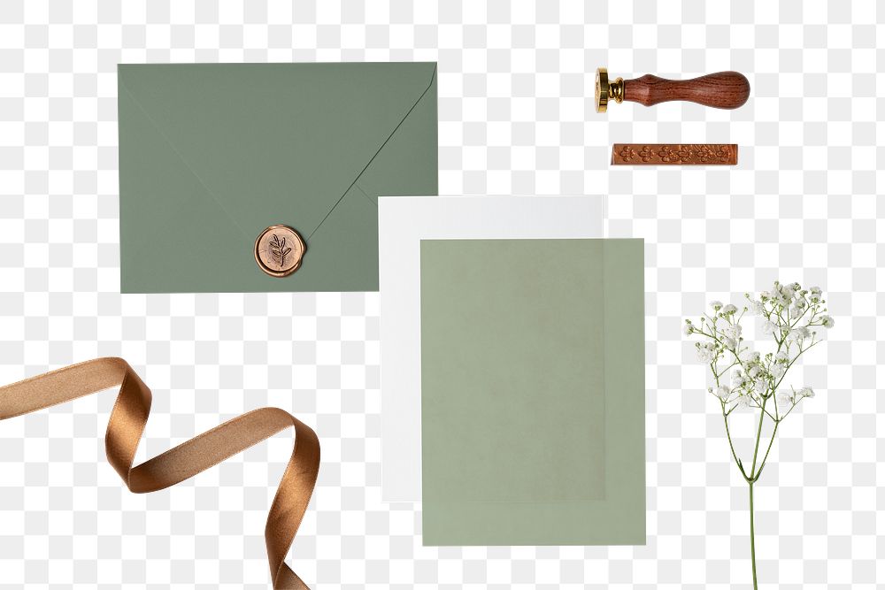 Aesthetic envelope png, green corporate | Premium PNG Sticker - rawpixel