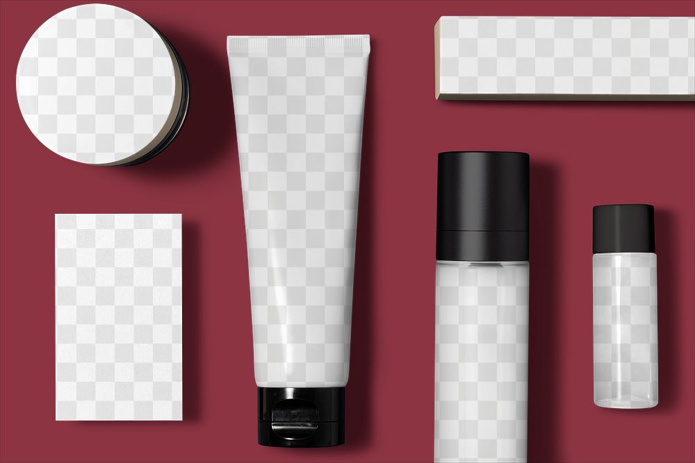 Cosmetic bottles png mockup, transparent | Premium PNG - rawpixel