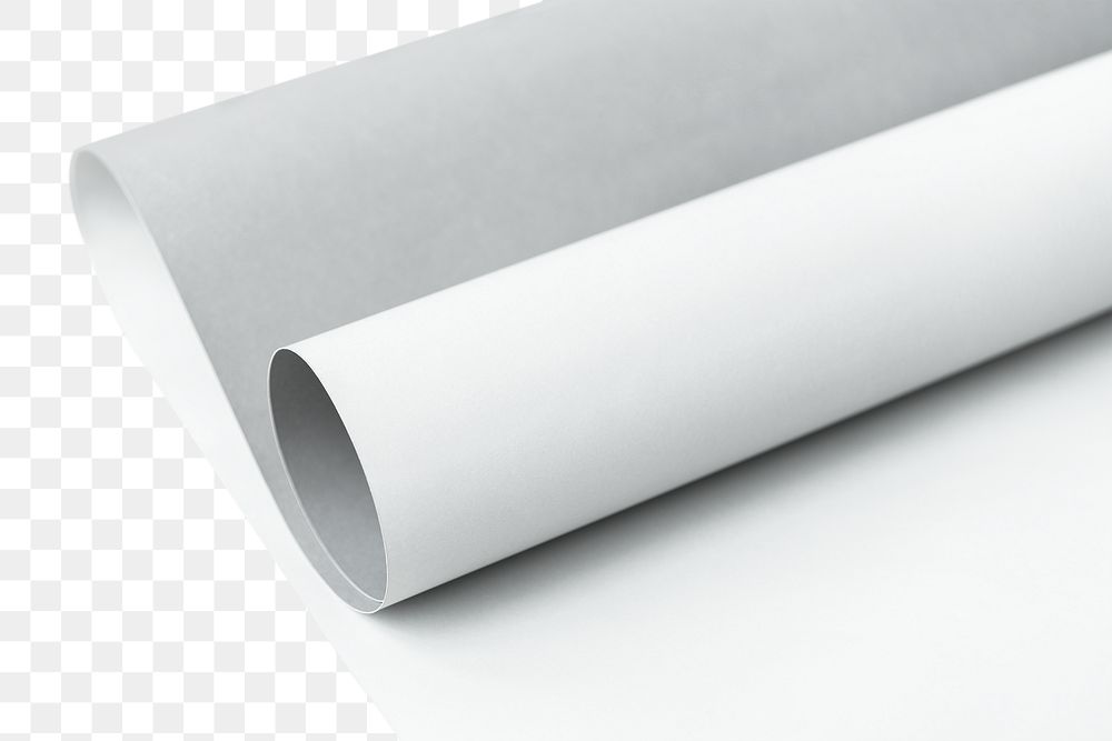 Gray chart rolled paper design | Premium PNG - rawpixel