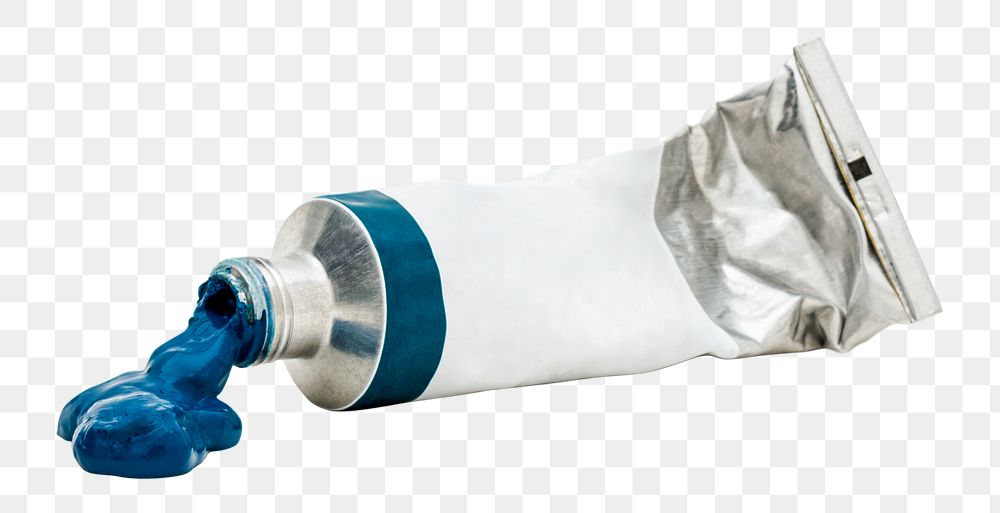 Blue color tube design element | Free PNG Sticker - rawpixel