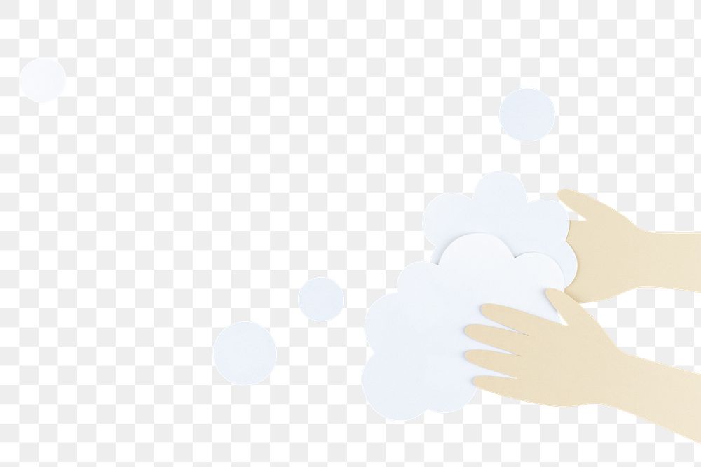 Washing hands with soap paper | Free PNG Sticker - rawpixel