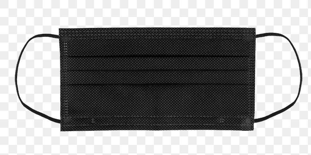 Black disposable medical face mask | Free PNG Sticker - rawpixel